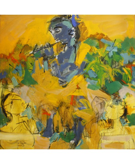 Flute Acrylic Painting