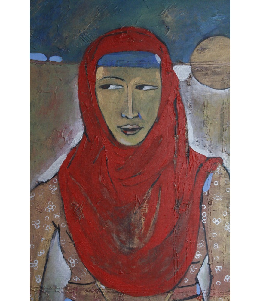 Women Expression VI Acrylic Painting 73 cm W x 116 cm H